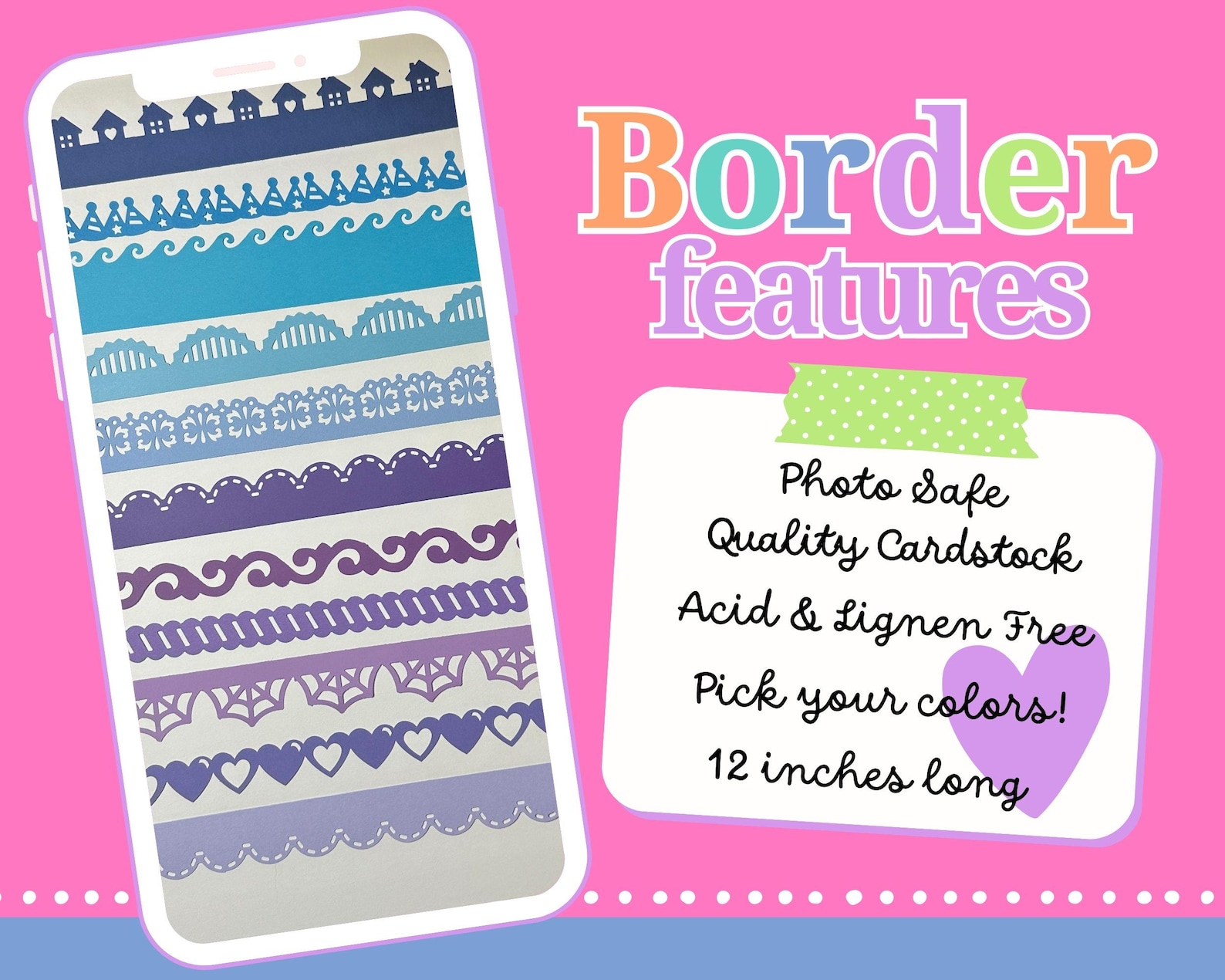 Creative Memories DOLLOP ARCH Borders Die Cut Scrapbook 12” 6 Pieces - Etsy