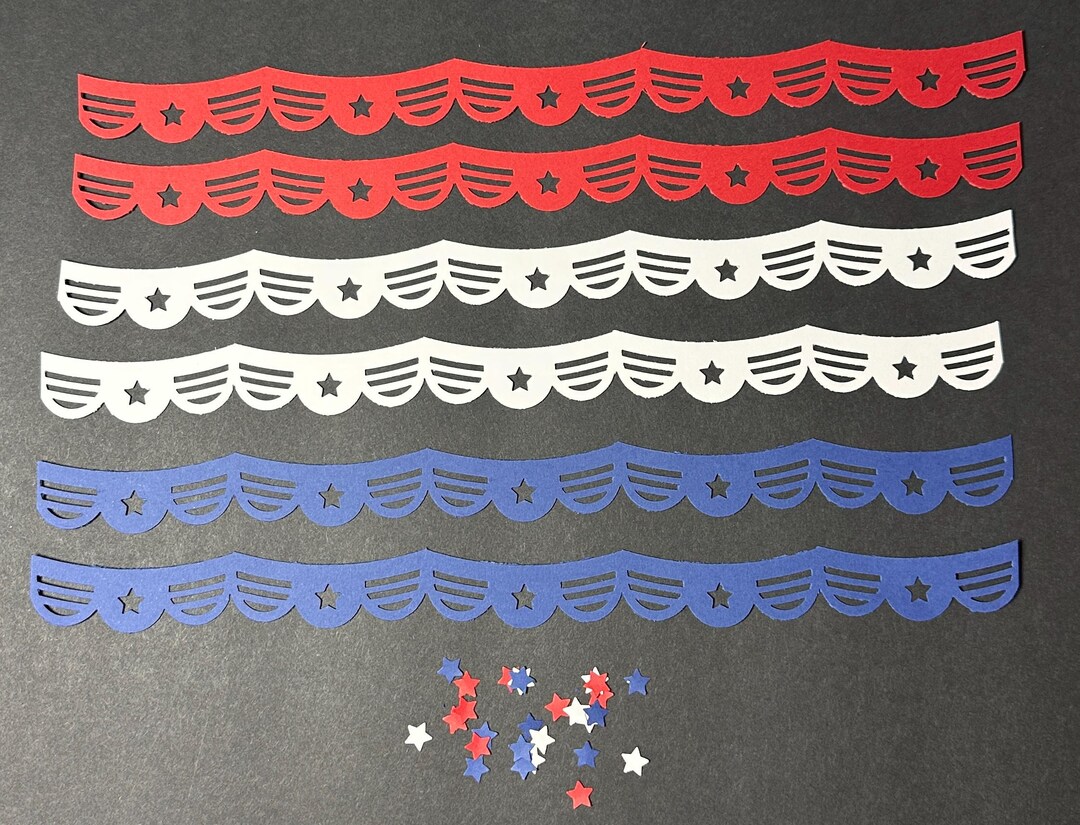 Creative Memories FLAG BANNER Borders Die Cut Scrapbook 12” 6 Pieces - Etsy