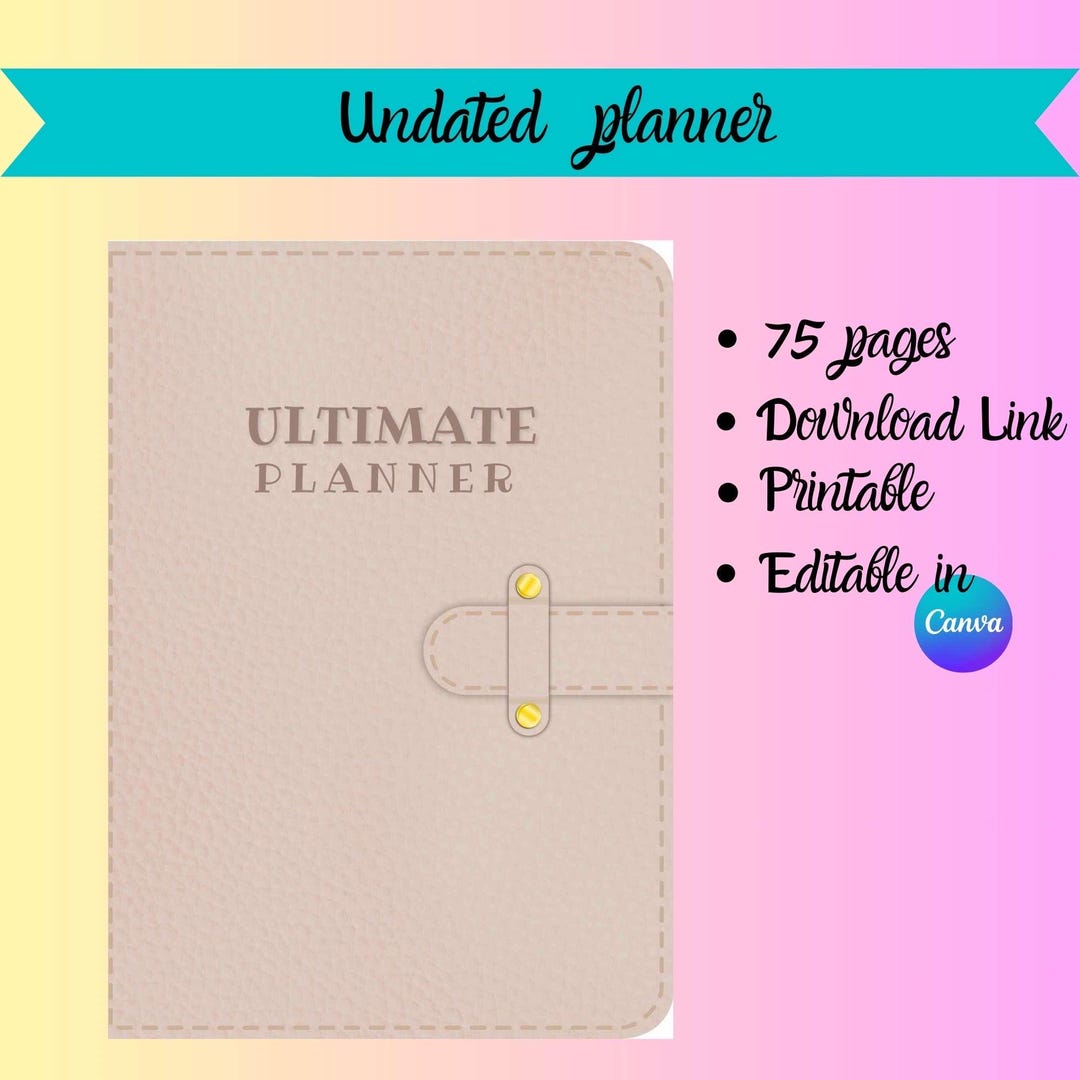 Ultimate Undated Planner - Etsy