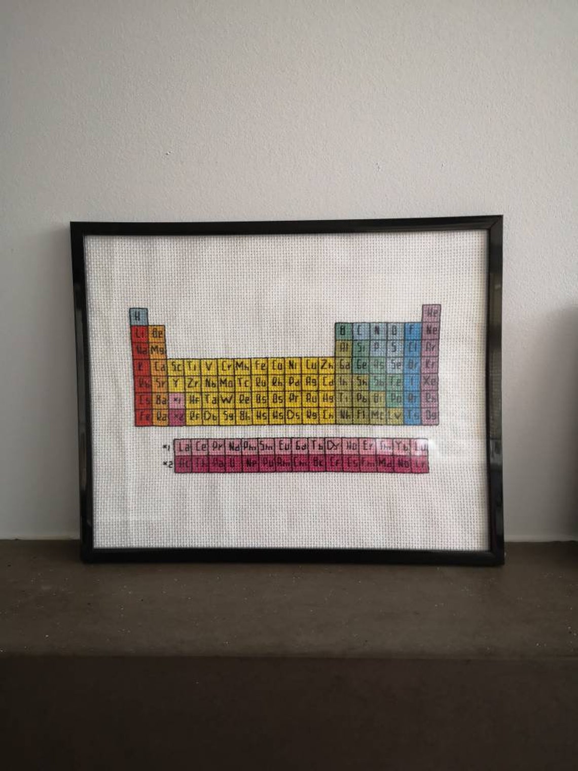 Periodic Table Cross Stitch Pattern, Chemical Symbol Cross Stitch ...
