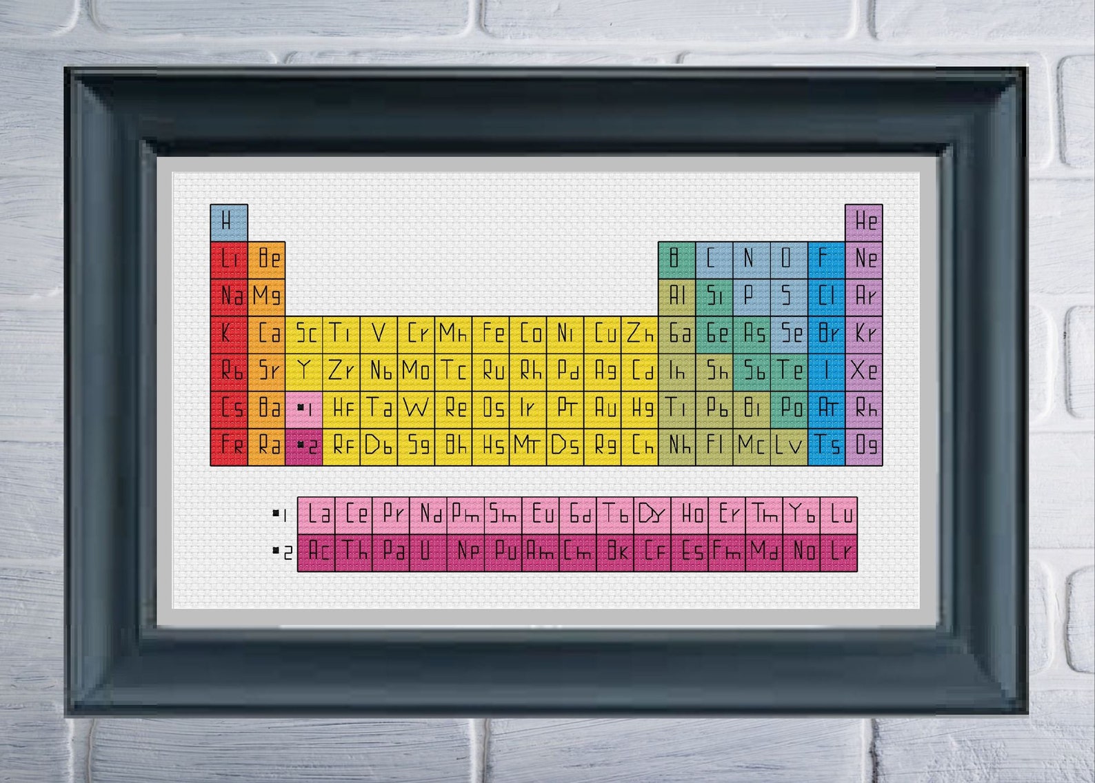 Periodic Table Cross Stitch Pattern, Chemical Symbol Cross Stitch ...
