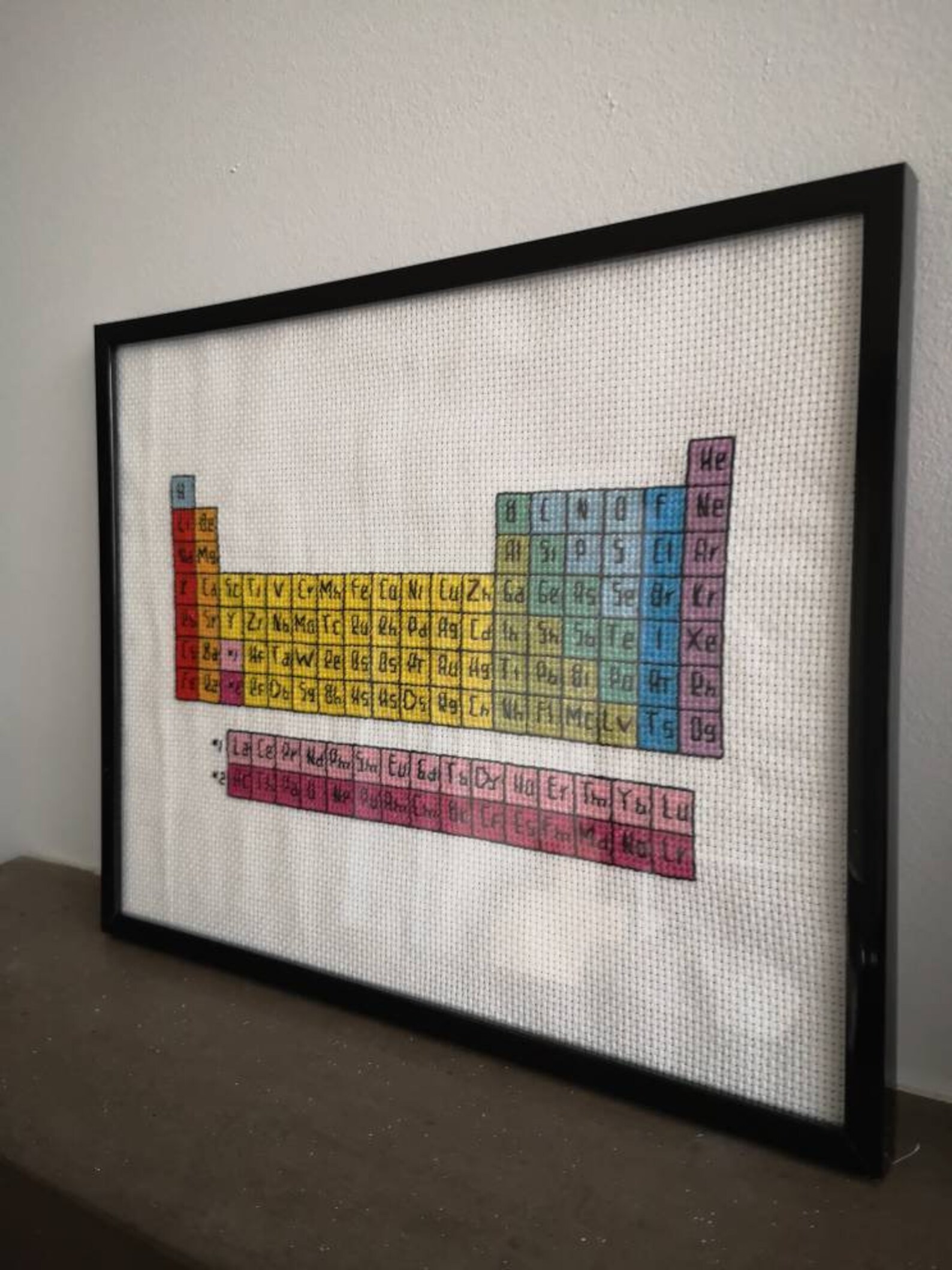 Periodic Table Cross Stitch Pattern, Chemical Symbol Cross Stitch ...