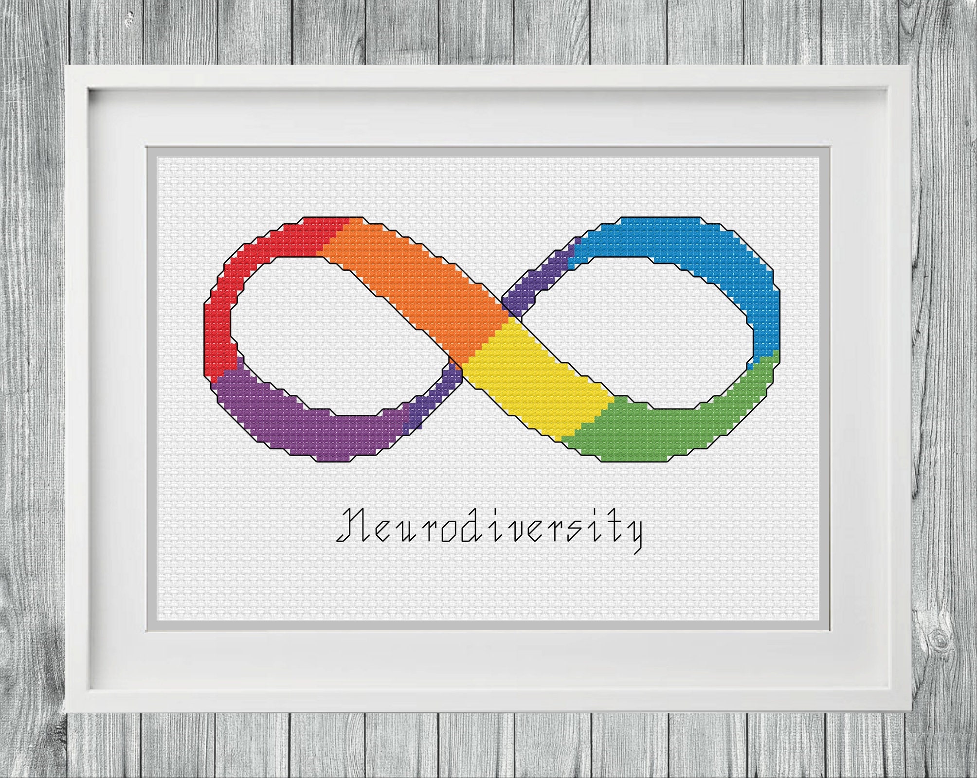 Neurodiversity Cross Stitch Pattern Autism Cross Stitch ADHD - Etsy Sweden