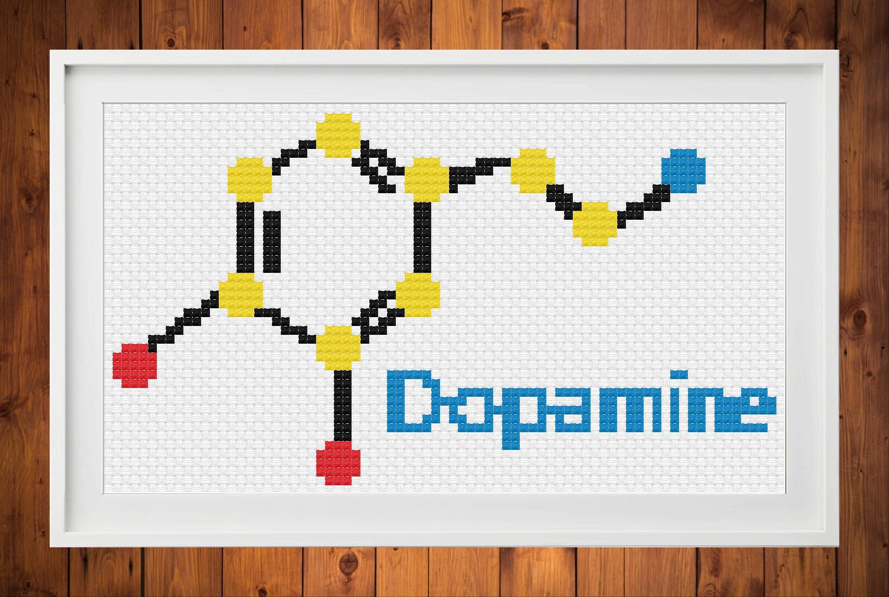 Dopamine Cross Stitch Pattern, Molecule Cross Stitch, Chemistry Cross ...