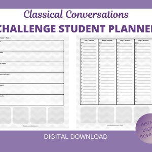 Classical Conversations Challenge Planner Student Edition - Etsy