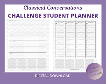 Challenge 1 Student Planner - Etsy