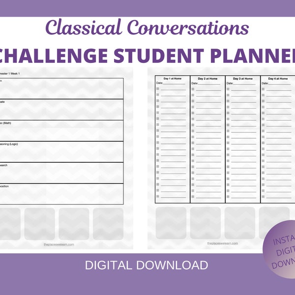 Classical Conversations Challenge Planner Student Edition - Etsy