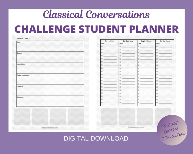 Classical Conversations Challenge Planner Student Edition - Etsy