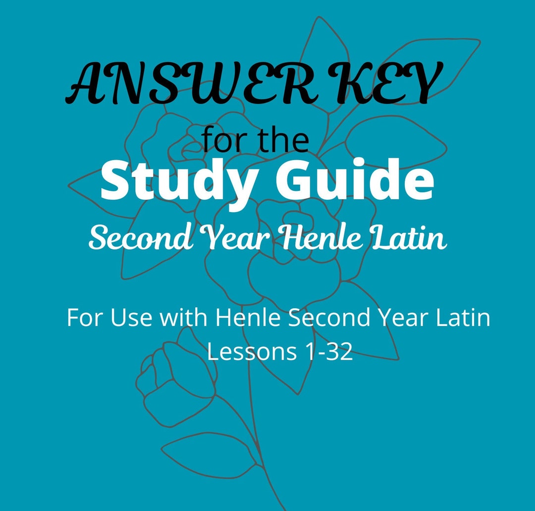 ANSWER KEY for Second Year Henle Latin Study Guide (2024 Edition ...