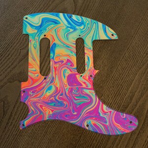 Tele or Strat Pick Guard, Psychedelic, the Jerry - Etsy