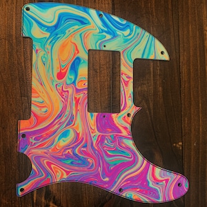 Tele or Strat Pick Guard, Psychedelic, the Jerry - Etsy
