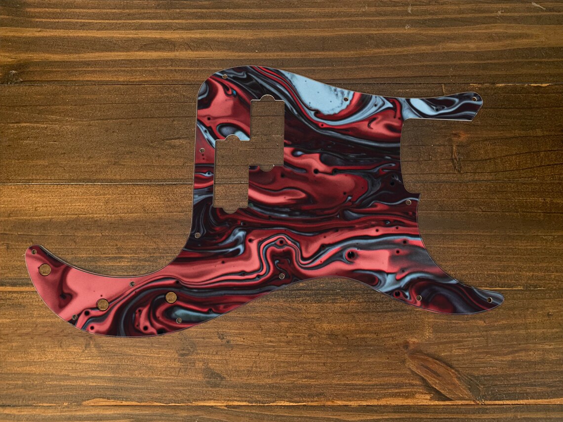 P Bass Graphic Printed Custom Pickguard. Psychedelic 6 - Etsy