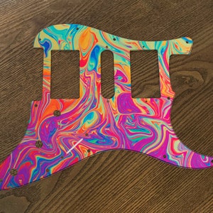 Tele or Strat Pick Guard, Psychedelic, the Jerry - Etsy