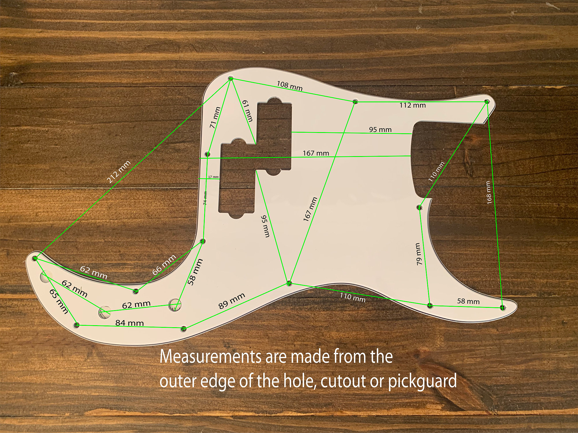 Solid Color P Bass graphic printed custom pickguard. Deep | Etsy