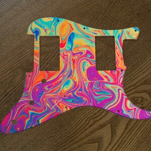 Tele or Strat Pick Guard, Psychedelic, the Jerry - Etsy
