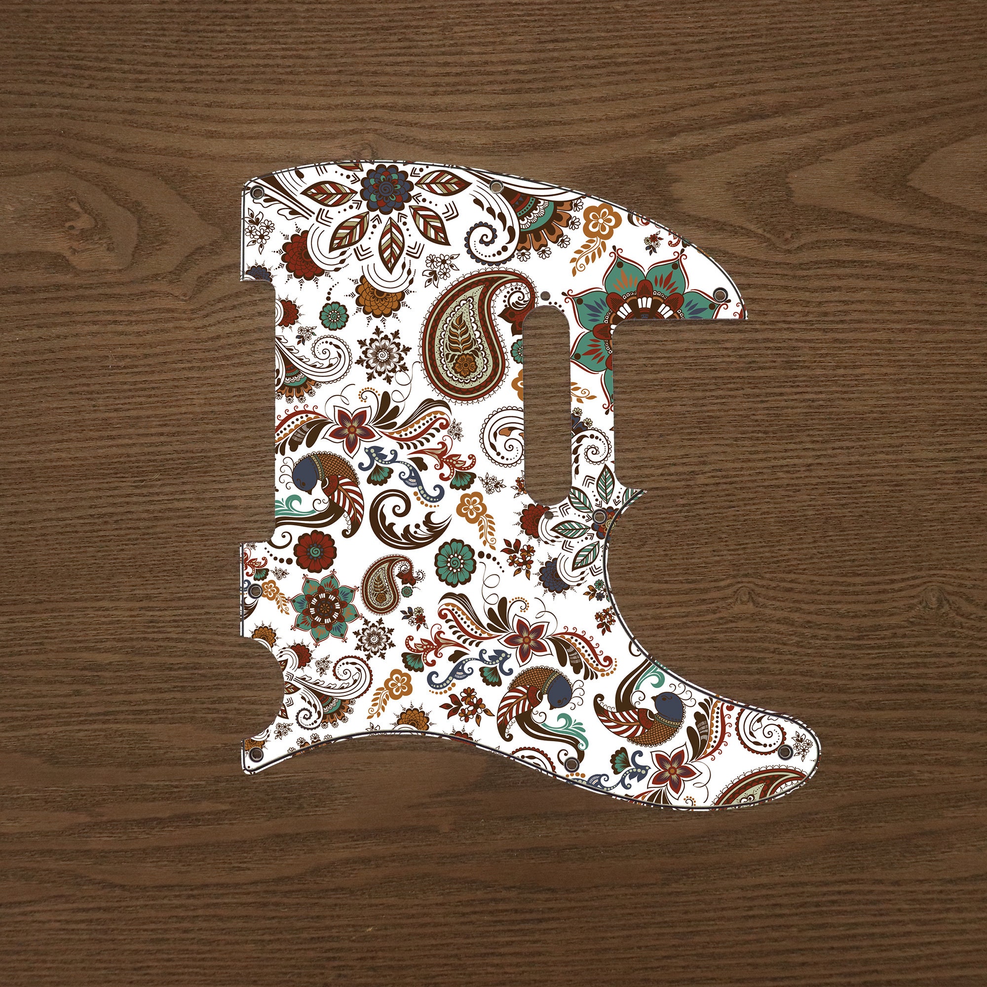 Tele or Strat Paisley Pick Guard White Willie | Etsy