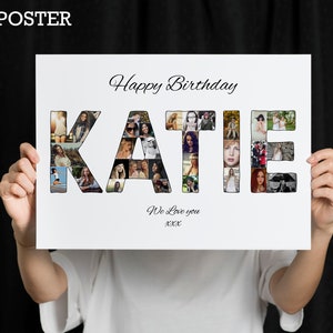 KATIE. Personalised Name Photo Collage Gift. Birthday Gift Her. Gift ...