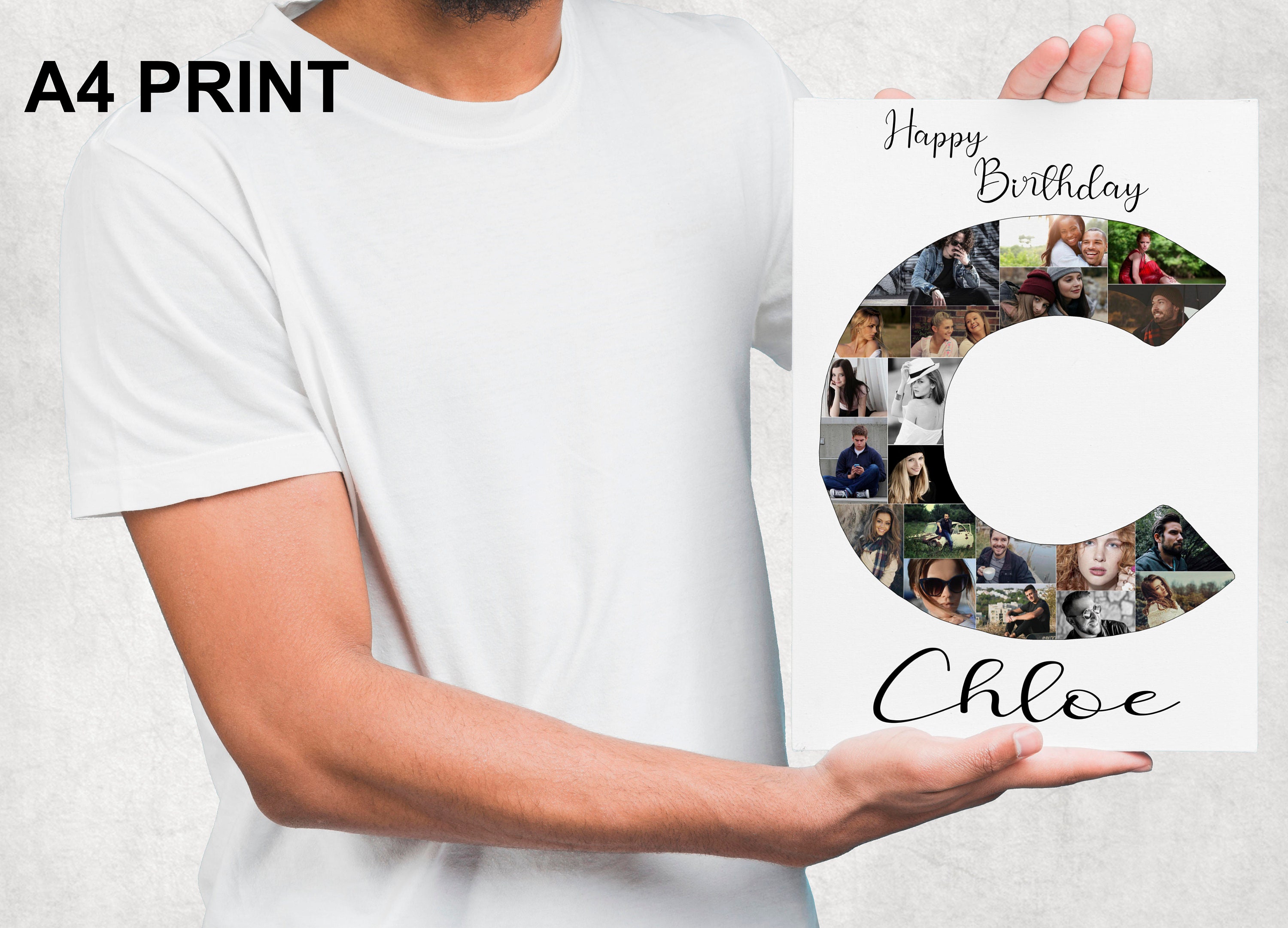 Letter C Collage. Personalised Photo Collage Gift. Birthday - Etsy