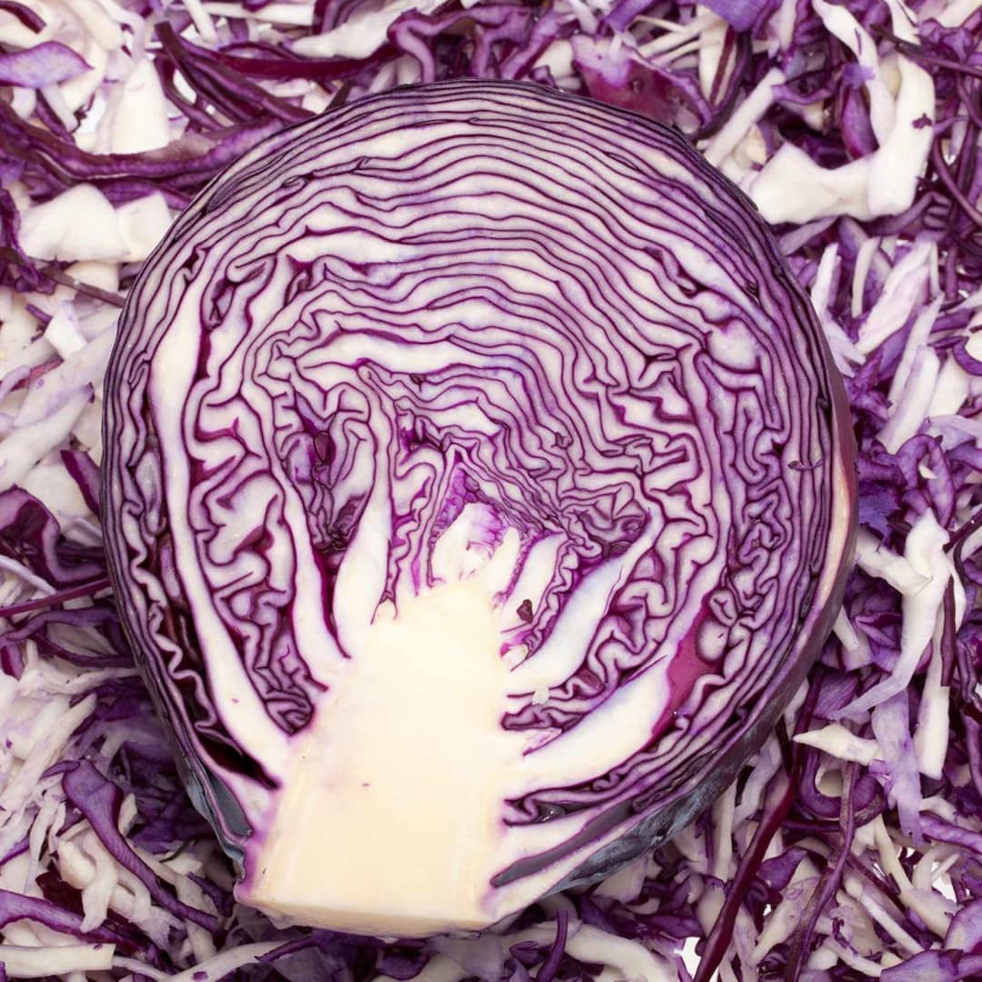 Mammoth Red Rock Cabbage Seeds - Crisp ! Tasty !! Grown in USA !! Half ...