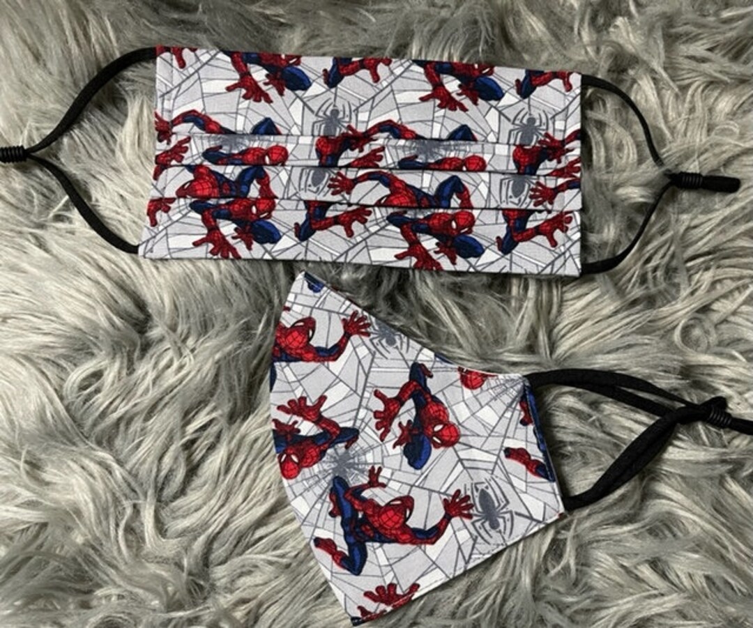 Spider-man Face Mask, Reusable and Washable, With Filter Pocket ...