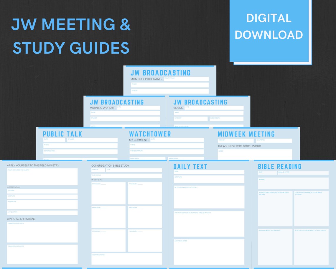 JW Meeting & Study Guide Bundle - Digital Download (PDF) - Etsy