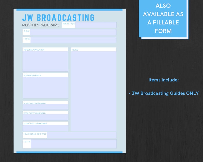 JW Broadcasting Guides - Digital Download (PDF) - Etsy