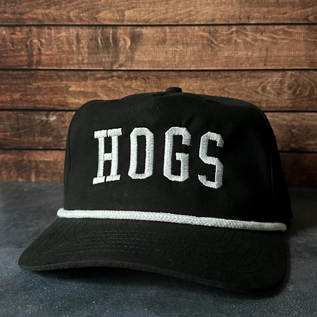 Vintage Style Arkansas Hogs Embroidered Snapback Trucker Rope Hat Free ...