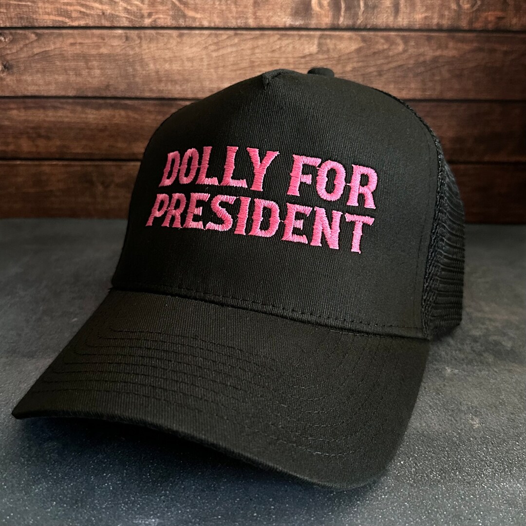 Vintage Style Dolly for President Embroidered Mesh Back Trucker Hat ...