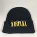 Vintage Style Nirvana Stitched Black Beanie Free Shipping - Etsy
