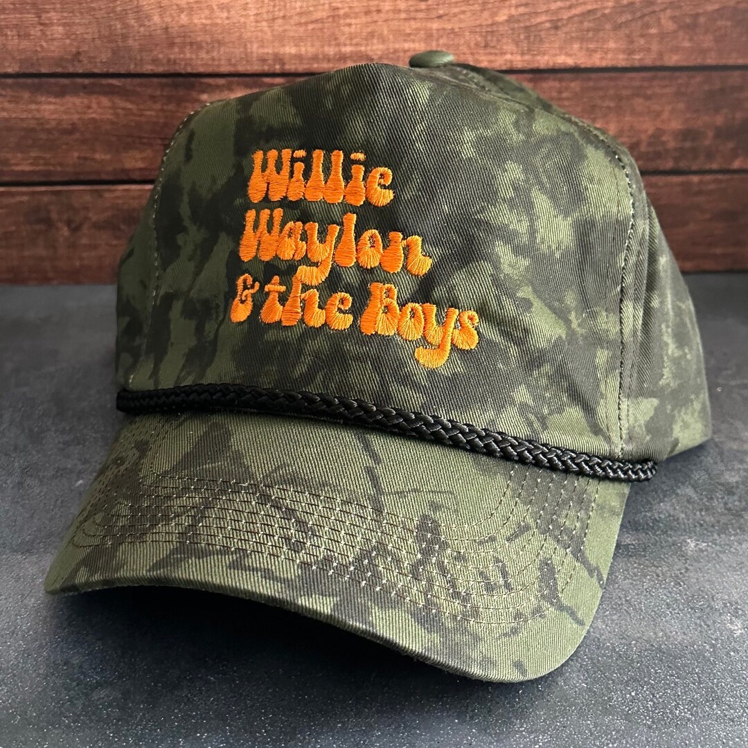 Vintage Style Willie Waylon and the Boys Embroidered Camouflage Canvas ...