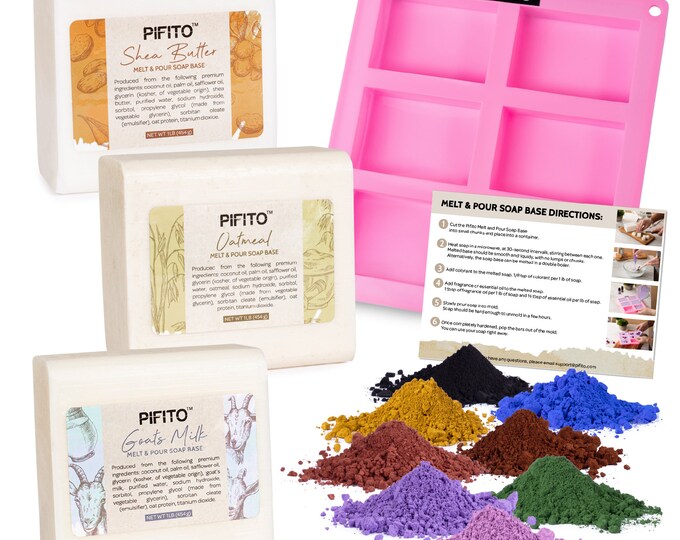 Pifito 1 Diy Soap Making Kit Supplies 3 Lbs Melt And Pour Soap Base Shea