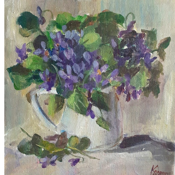 Painting of Violets - Etsy
