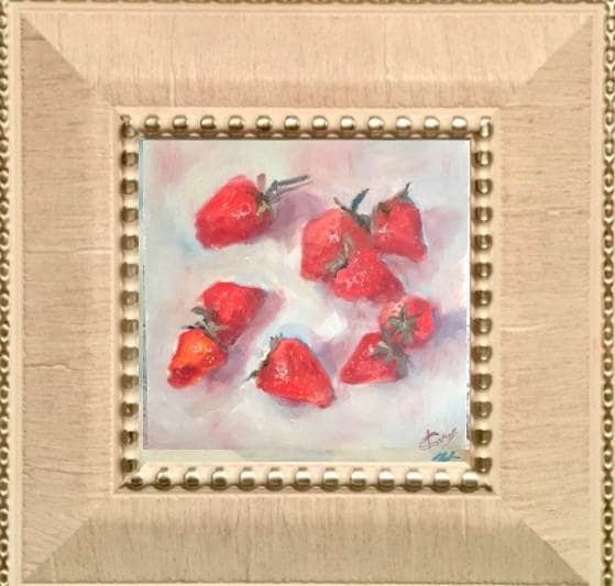 Strawberry Painting Food Painting Berries Artwork Fruit Wall - Etsy