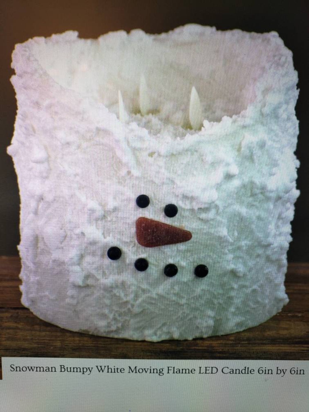 Flameless, Battery Operated Snowman Flickering Candle, Timer - Etsy