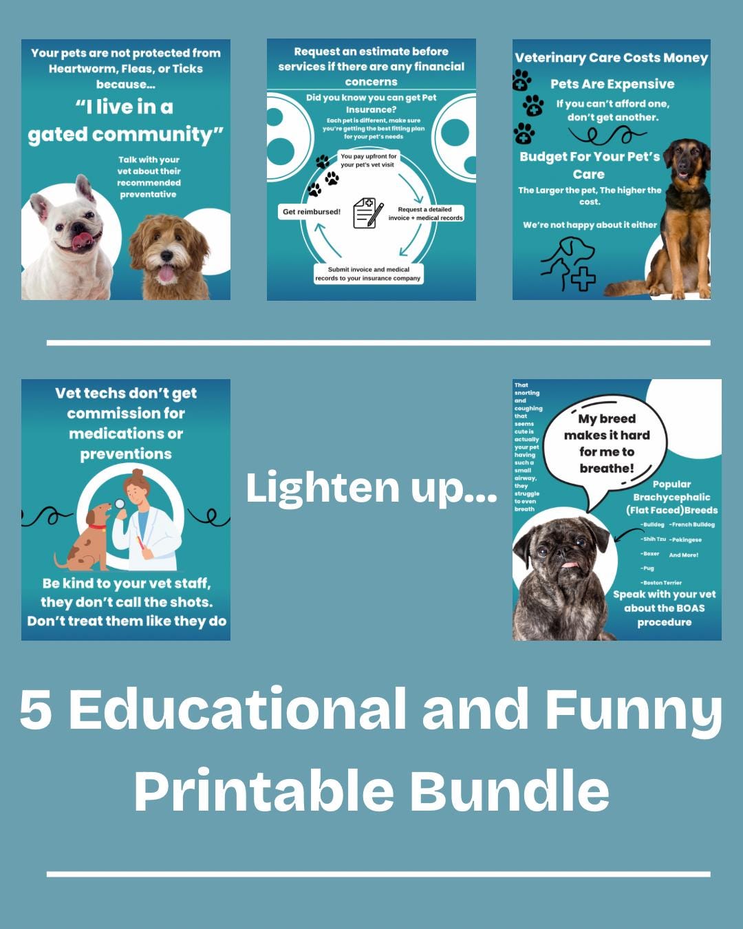 Vet Med Client Handouts: Funny Veterinary Office Decor (PDF ...