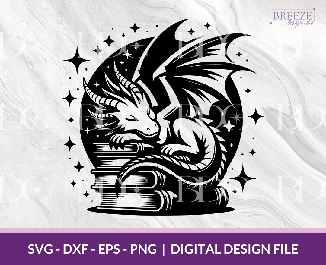 Book Dragon SVG, Book Lover PNG, Bookish Design, Bookworm Library Png ...