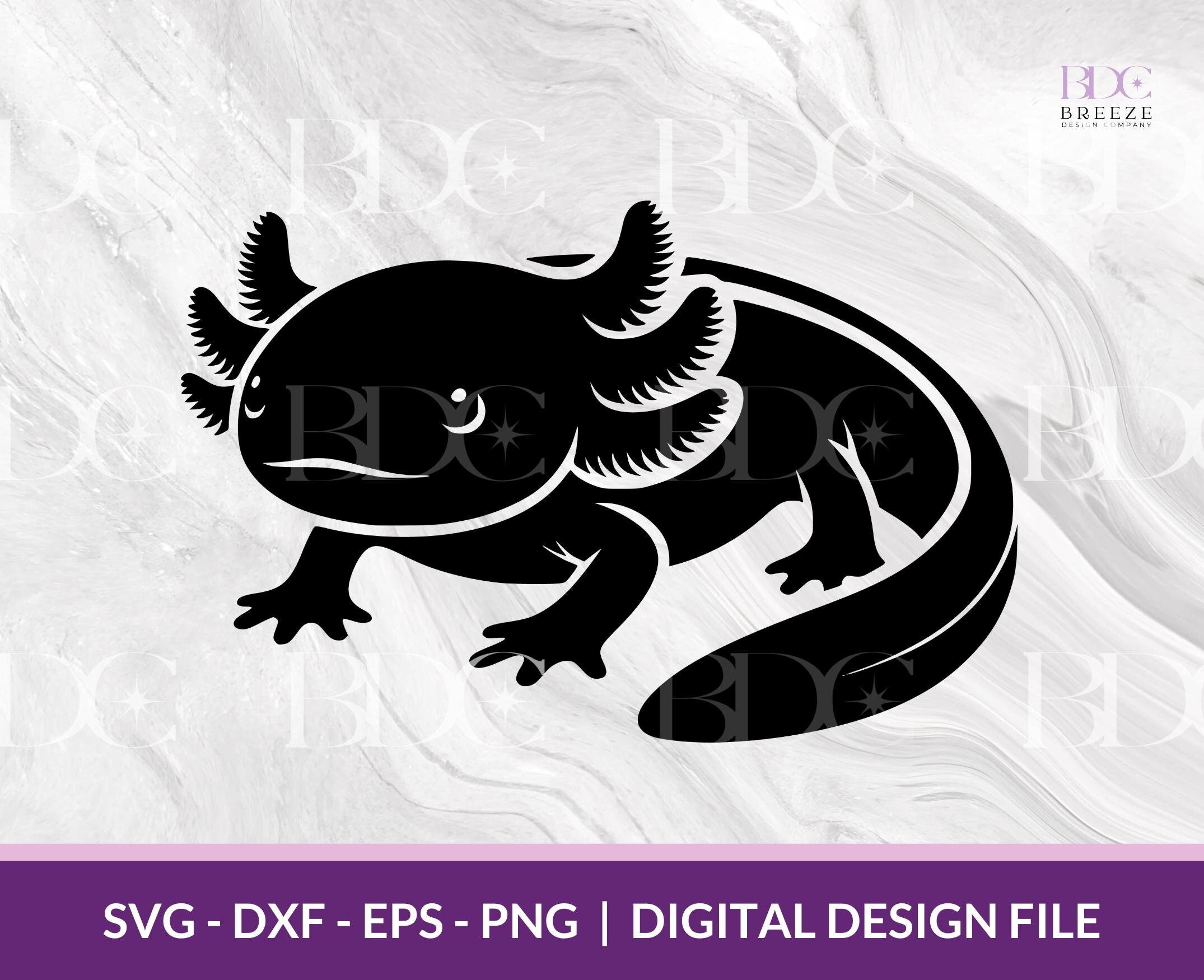 Axolotl SVG - Amphibian SVG - Cute Axolotl PNG - Axolotl Silhouette ...