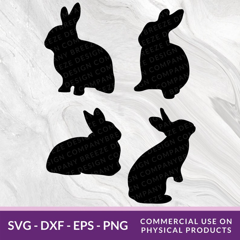 Bunny SVG - Bunnies Bundle SVG - Rabbit PNG - Bunny Silhouette Clipart ...