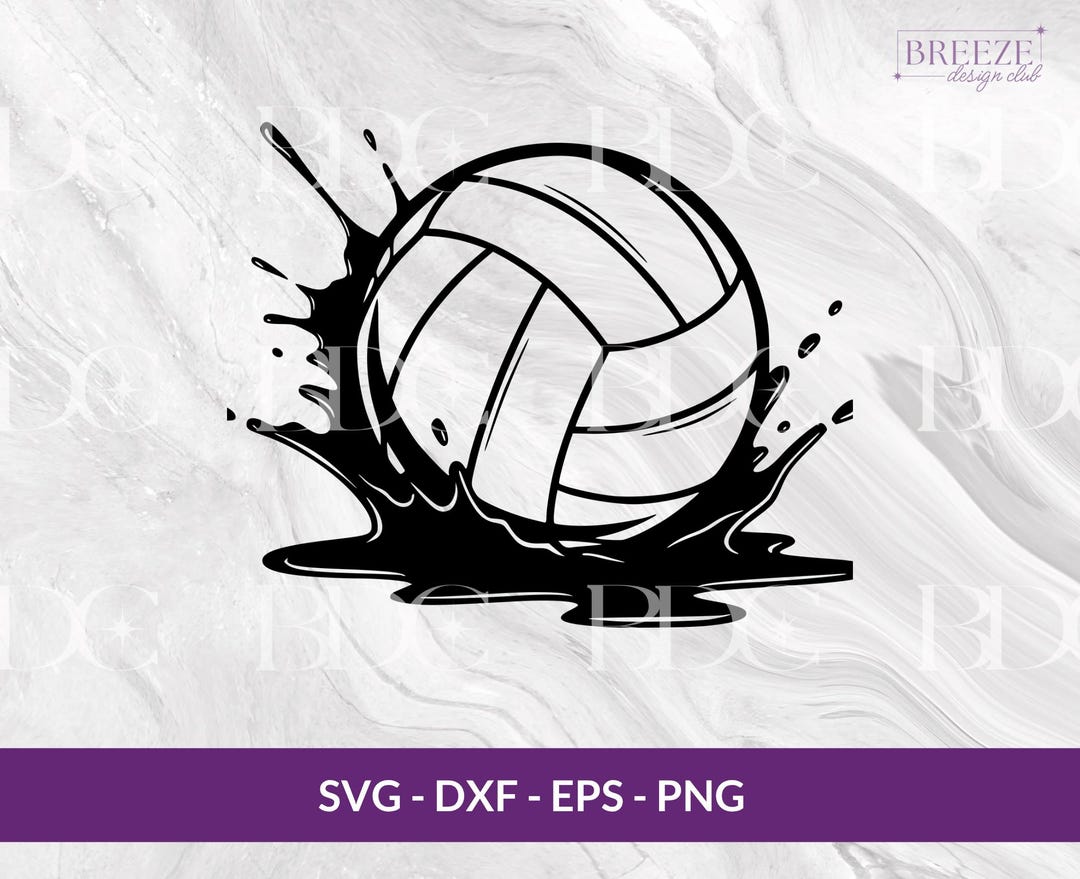 Volleyball SVG, Splatter Splash Volleyball Cut File, Volleyball Player ...