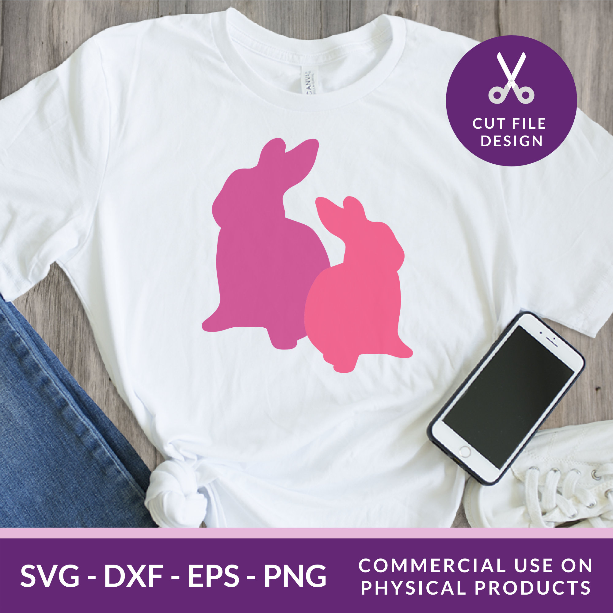 Bunny SVG Bunnies Bundle SVG Rabbit PNG Bunny Silhouette Clipart Easter ...