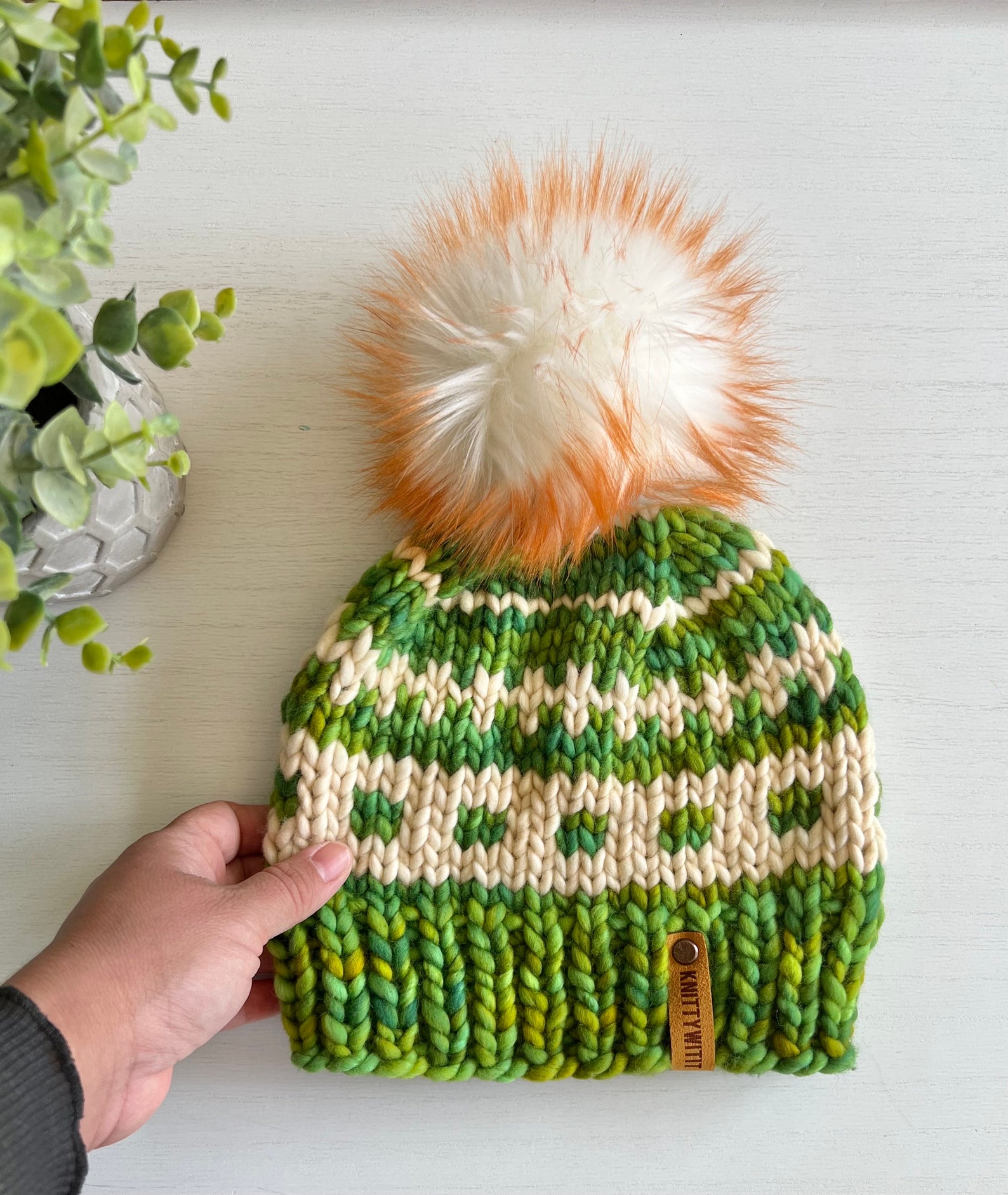 Easy Fair Isle Knit Hat Pattern: Mosaic Tile Beanie (PDF Pattern) - Etsy