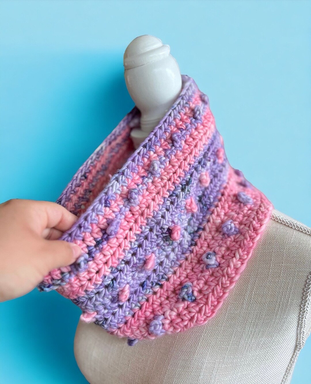 Crochet Cowl Pattern, Bulky Crochet, the Buds of Spring Cowl, Crochet ...