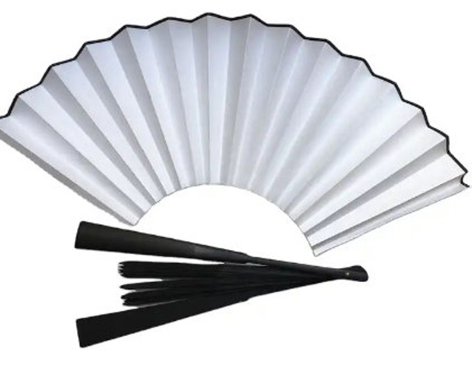 3pk, 10 Foldable Bamboo Fans, Sublimation Fans, Sublimation Blanks ...