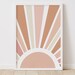 Sun Rays Art Print | Boho Sun Wall Art | Bursting Sun Print | Sunshine ...