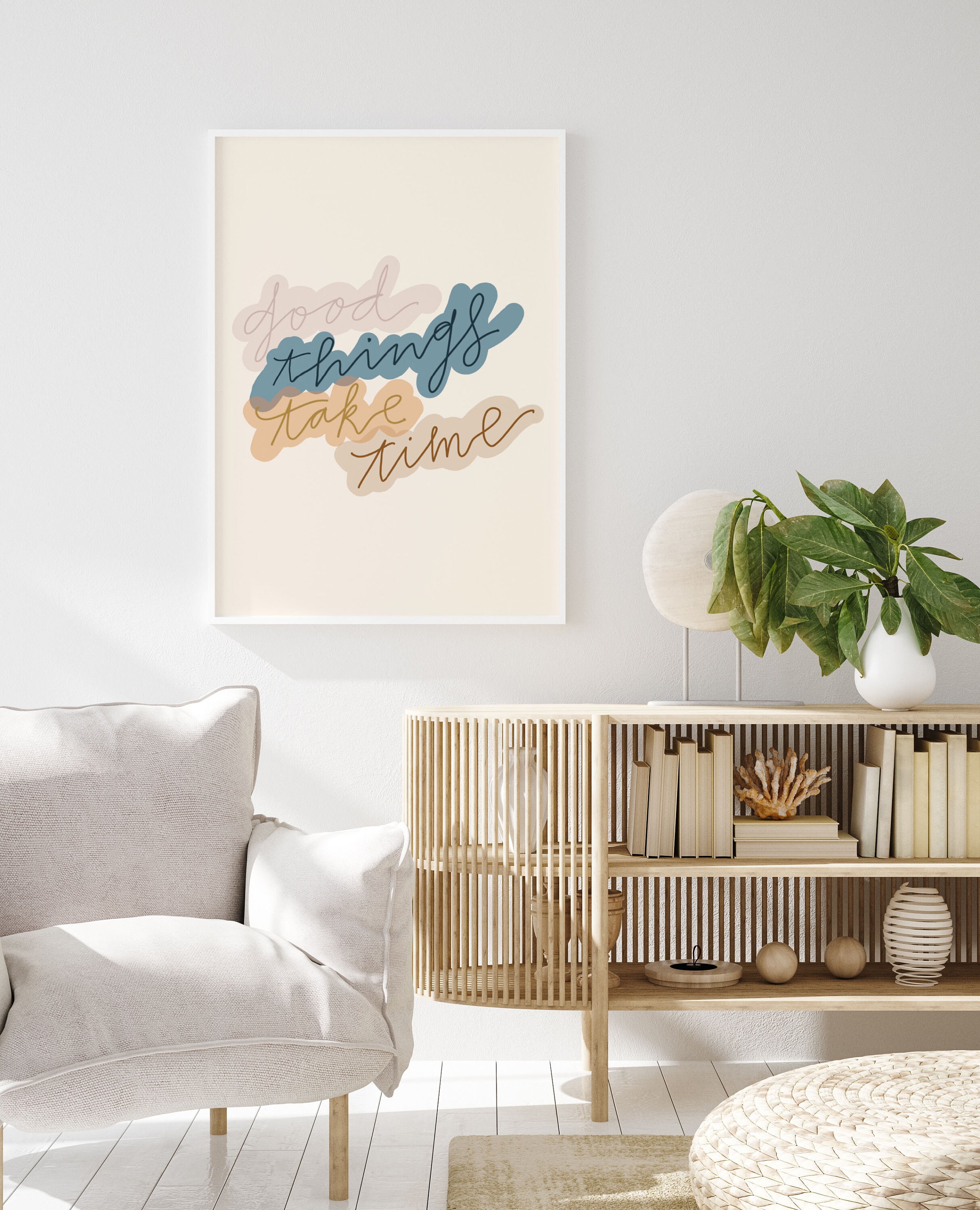 Good Things Take Time | Wall Art | Inspirational Quote | Wall Decor ...