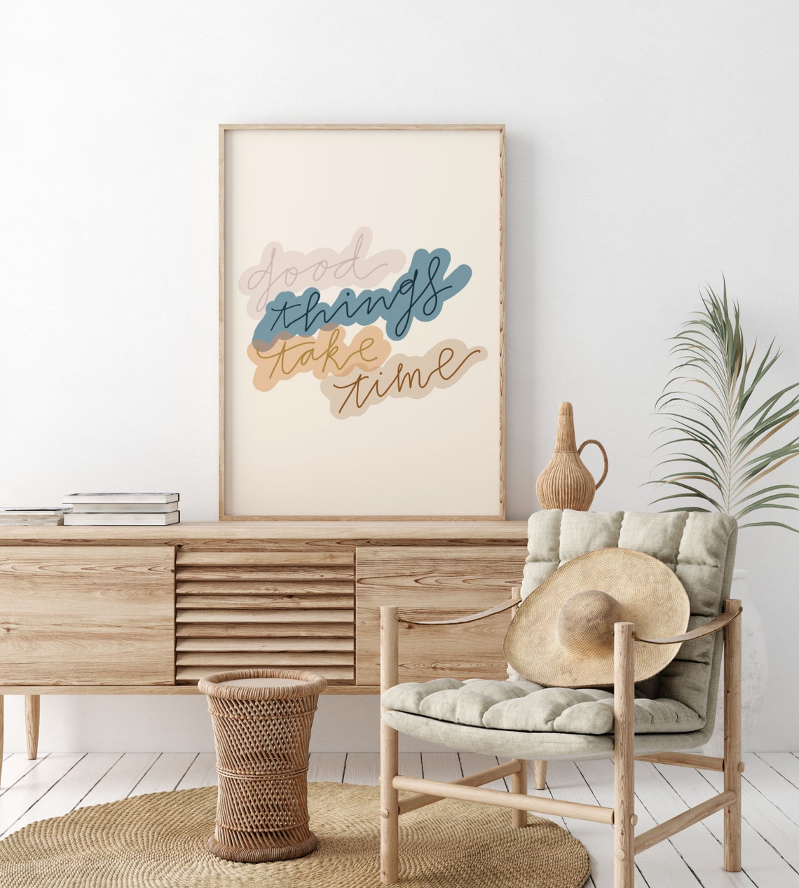 Good Things Take Time Wall Art Inspirational Quote Wall Decor Instant ...