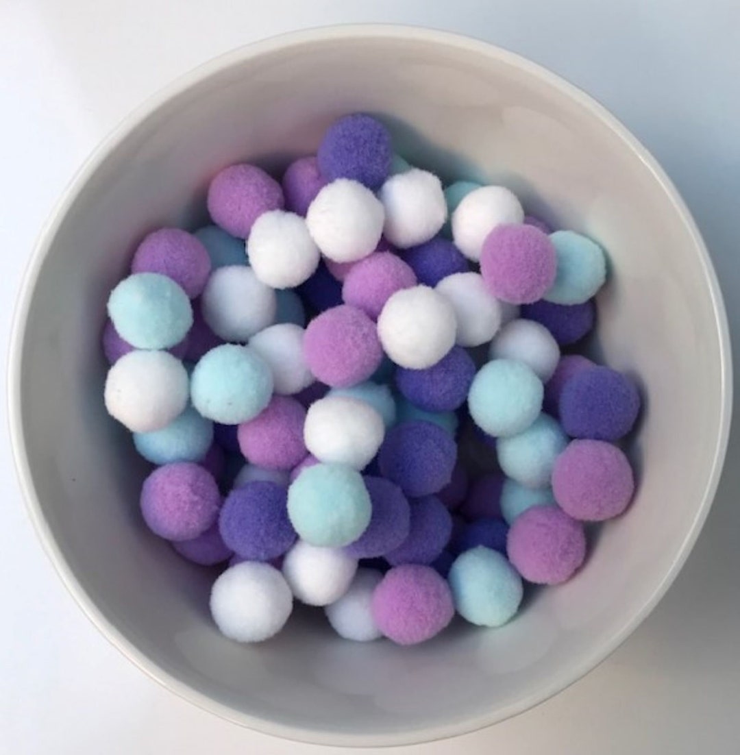 Frozen Anna Elsa Pom Poms - Pack of 50 20mm Balls DIY Craft - Etsy ...