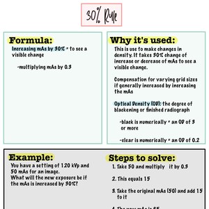 Radiology Formula Study Guide Bundle - Etsy