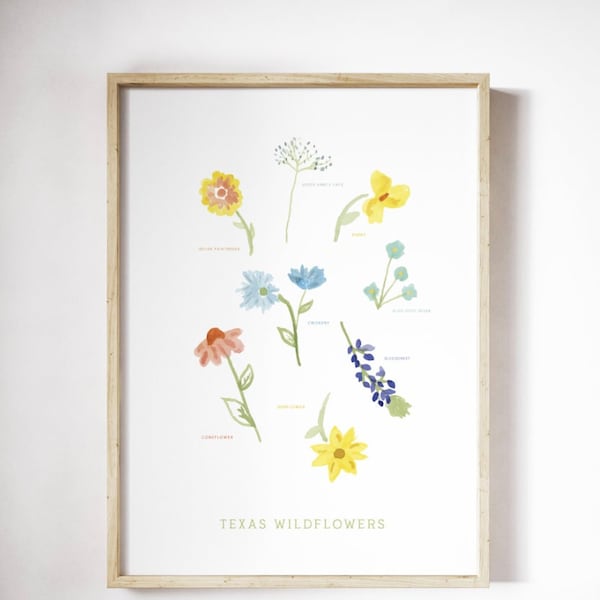 Texas Wildflower Print - Etsy