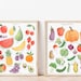 Watercolor Fruit and Vegetable Prints Classroom Educational Posters ...